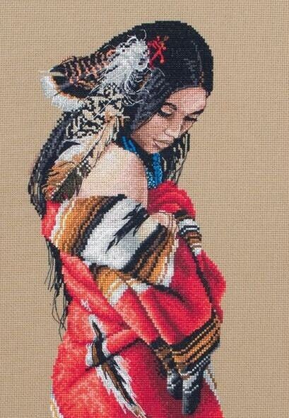 SAGA Xsd Woman INDIANA Serenity Cross Stitch Pattern Woman Nature ...