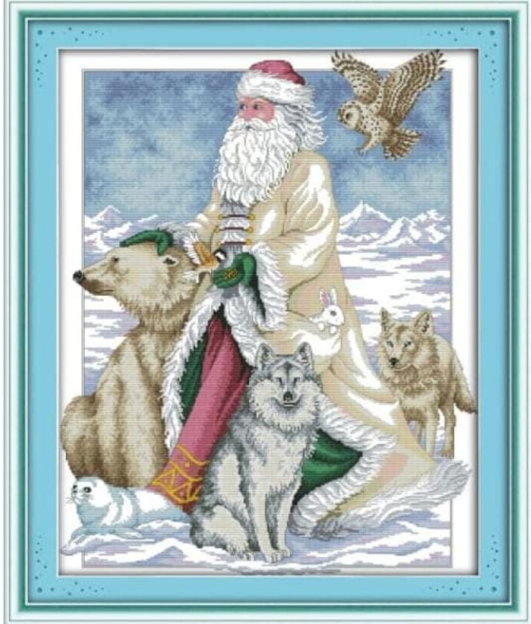 SAGA Cross Stitch Pattern Pdf Xsd SANTA Claus and Animal Cross Stitch ...