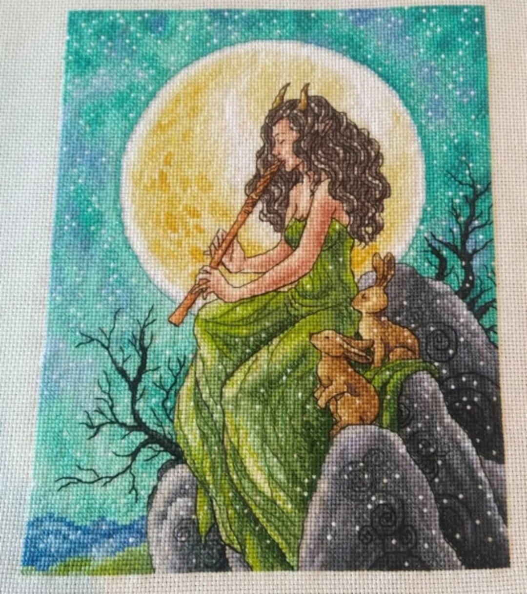 Schema Punto Croce SAGA Pdf Xsd Dmc MOON MELODY Plays Moonlight Cross ...