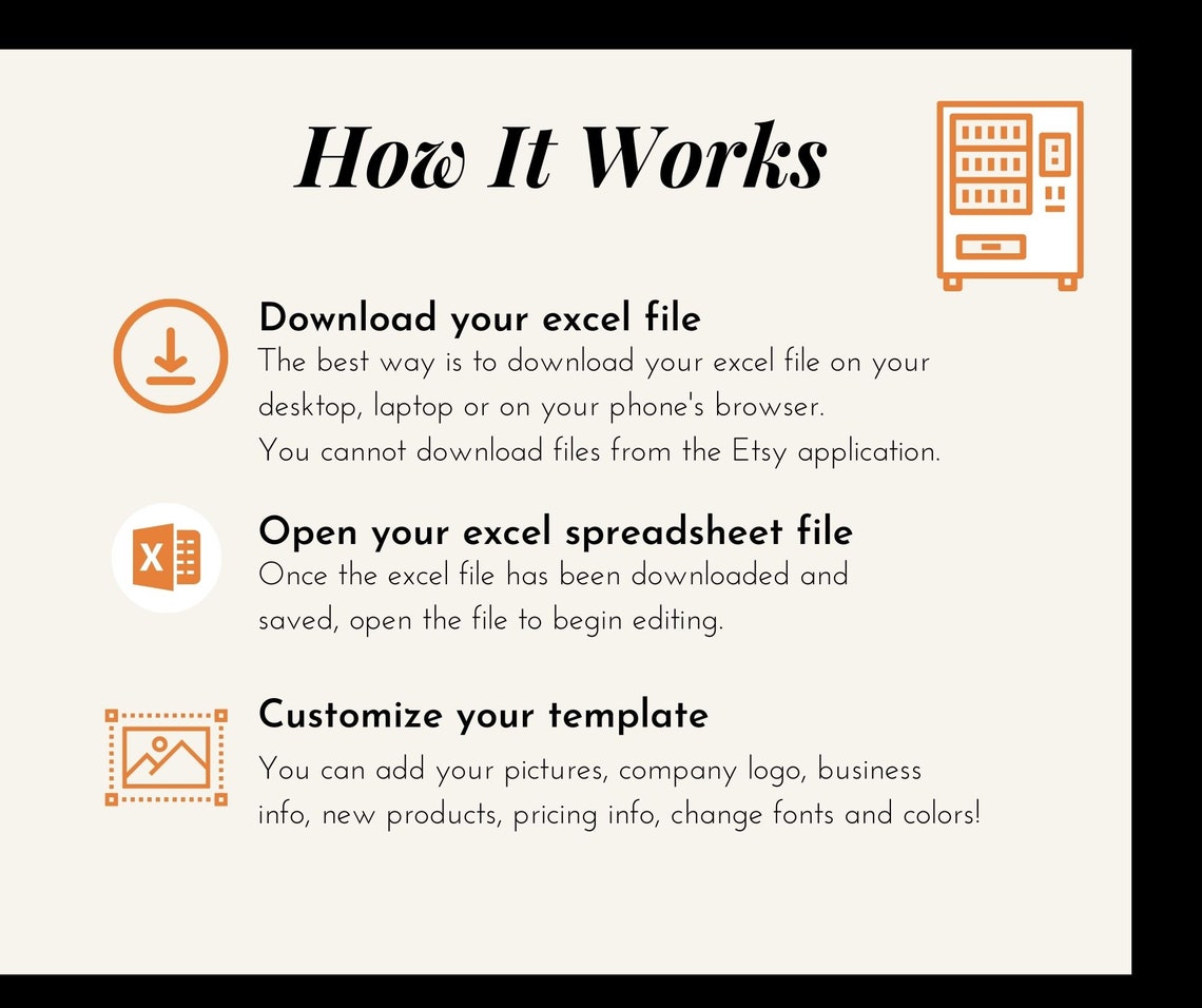 Vending Machine Business - Pricing Calculator | Instant Download | MS ...