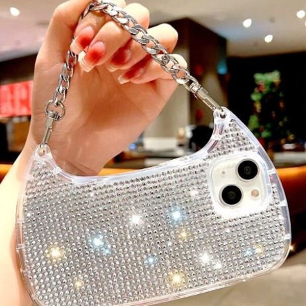 Rhinestone Phone Case - Etsy