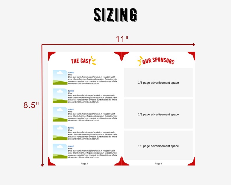 Theatre Playbill Programme Canva Template 12 page Printable Etsy