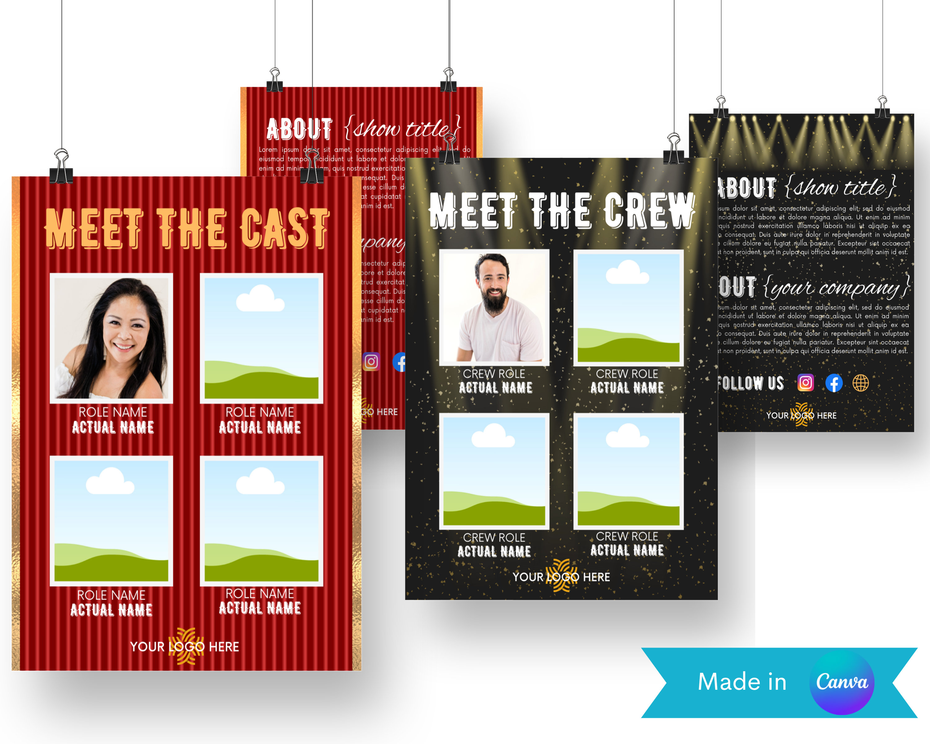 Theatre Front-of-house Posters Canva Templates | Cast and Crew Photos ...