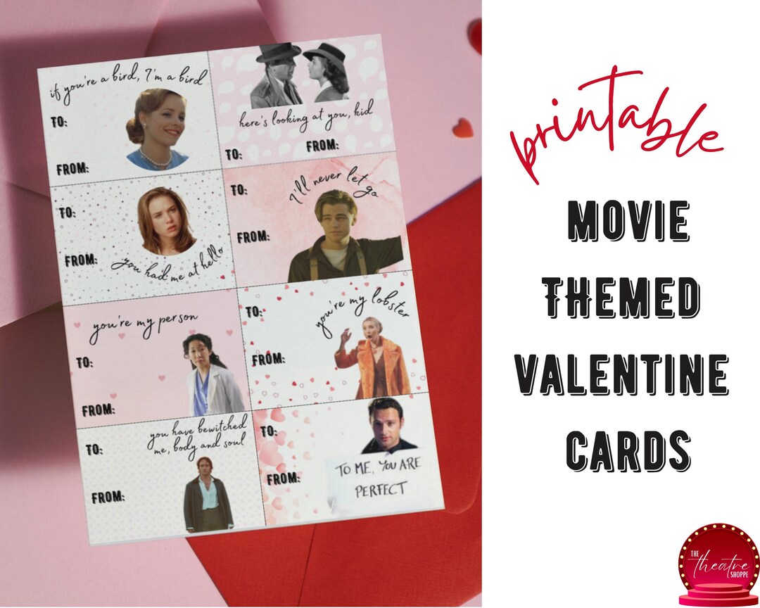 Movie & TV Valentine Cards: Funny Printable Cards (digital Download) - Etsy