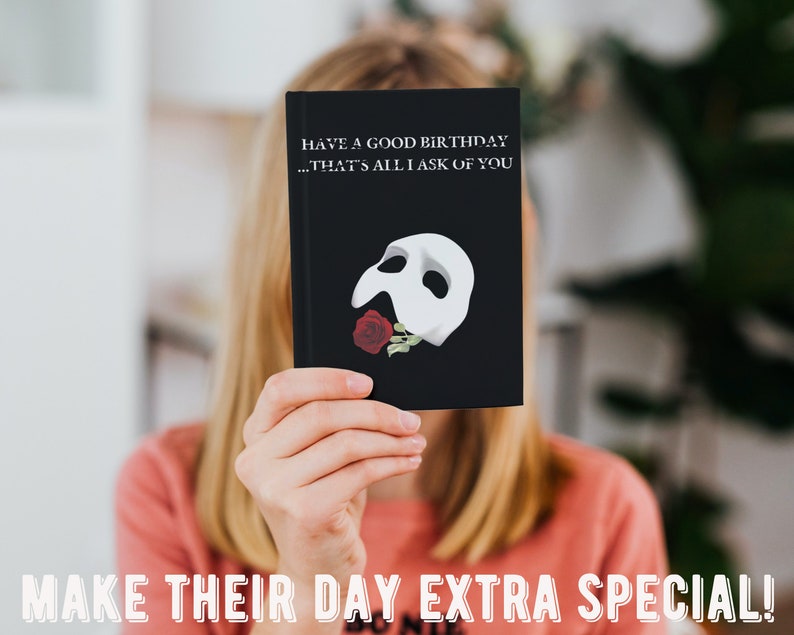 Phantom of the Opera Birthday Card: Funny Musical Theatre Pun (PDF) - Etsy