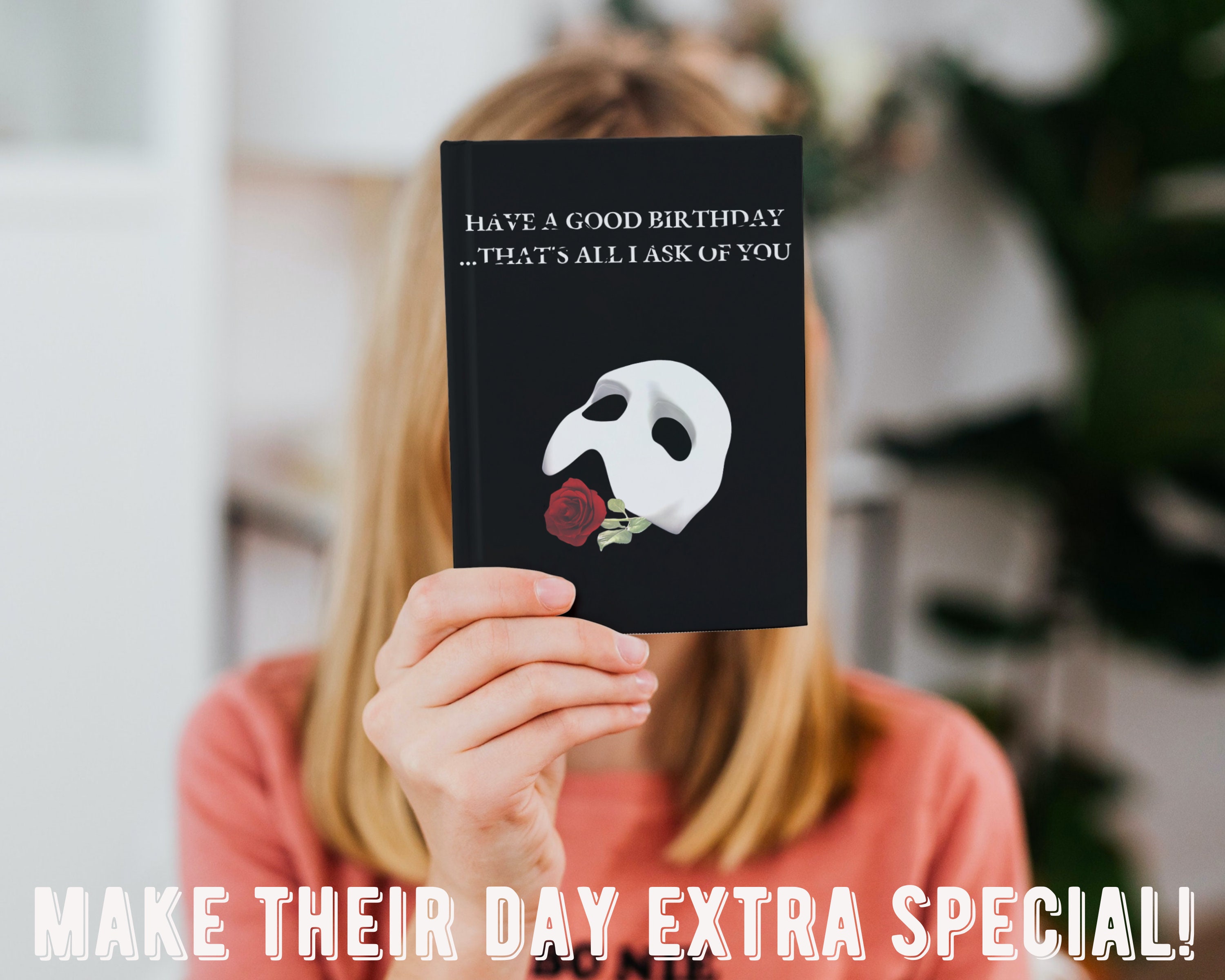 Phantom of the Opera Birthday Card: Funny Musical Theatre Pun (PDF) - Etsy