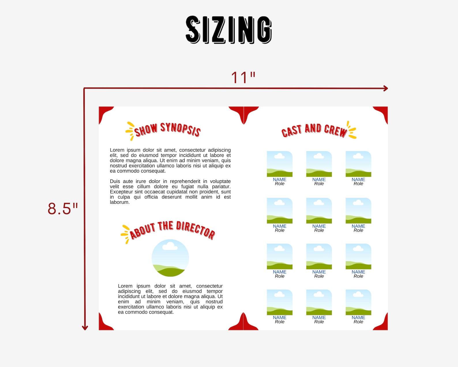 4-page Theatre Program Template: Playbill Design (canva Editable) - Etsy