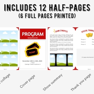 12-page Theatre Program Template: Playbill, Musical, Recital (canva ...