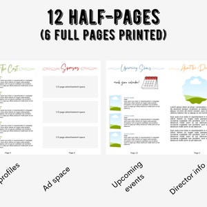 Theatre Playbill Program Canva Template: 12-page Printable (digital ...