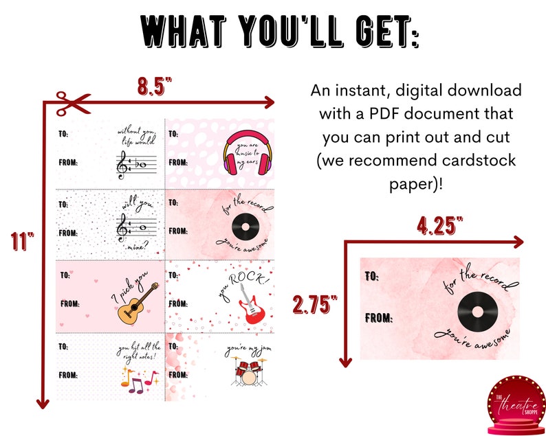 Music Pun Valentine Cards | Music Class | Printable Music-themed ...