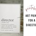Director Definition Art Print | Printable Wall Art, Print for Director ...