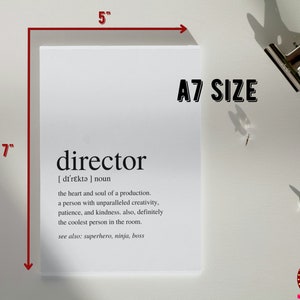 Director Definition Thank You Card: Printable Appreciation Gift (PDF ...