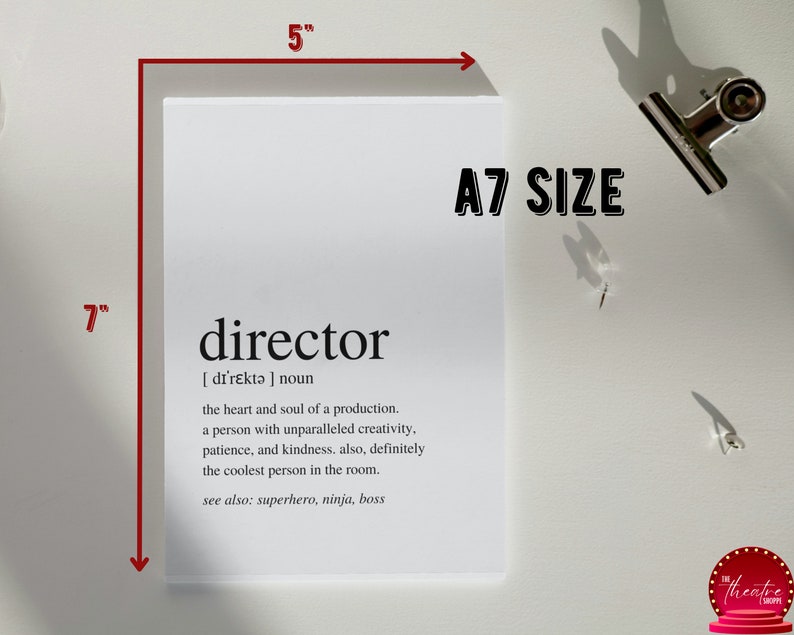 Director Definition Thank You Card: Printable Appreciation Gift (PDF ...