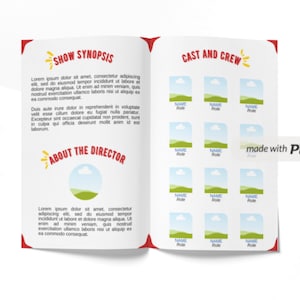 4-page Theatre Program Template: Playbill Design (canva Editable) - Etsy
