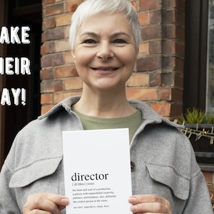 Director Definition Thank You Card: Printable Appreciation Gift (PDF ...