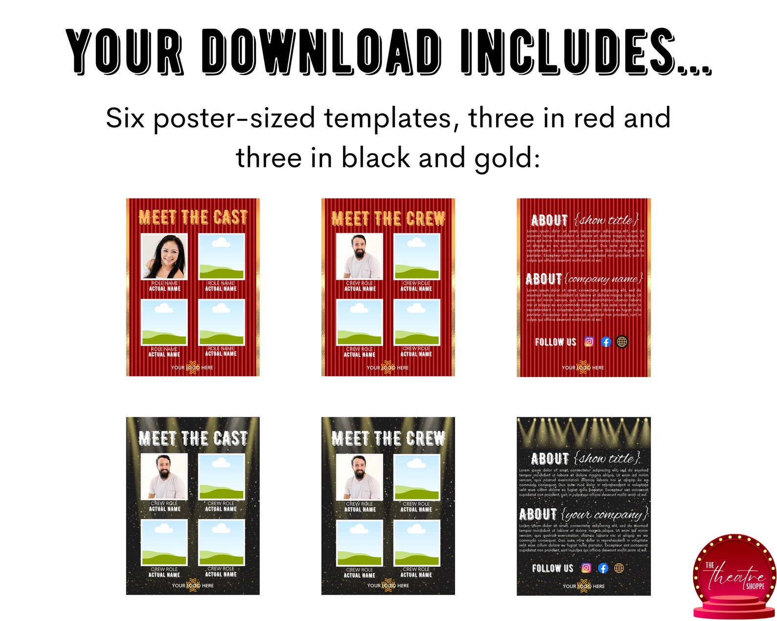 Theatre Front-of-house Posters Canva Templates | Cast and Crew Photos ...