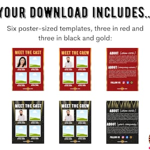 Theatre Front-of-house Posters Canva Templates | Cast and Crew Photos ...