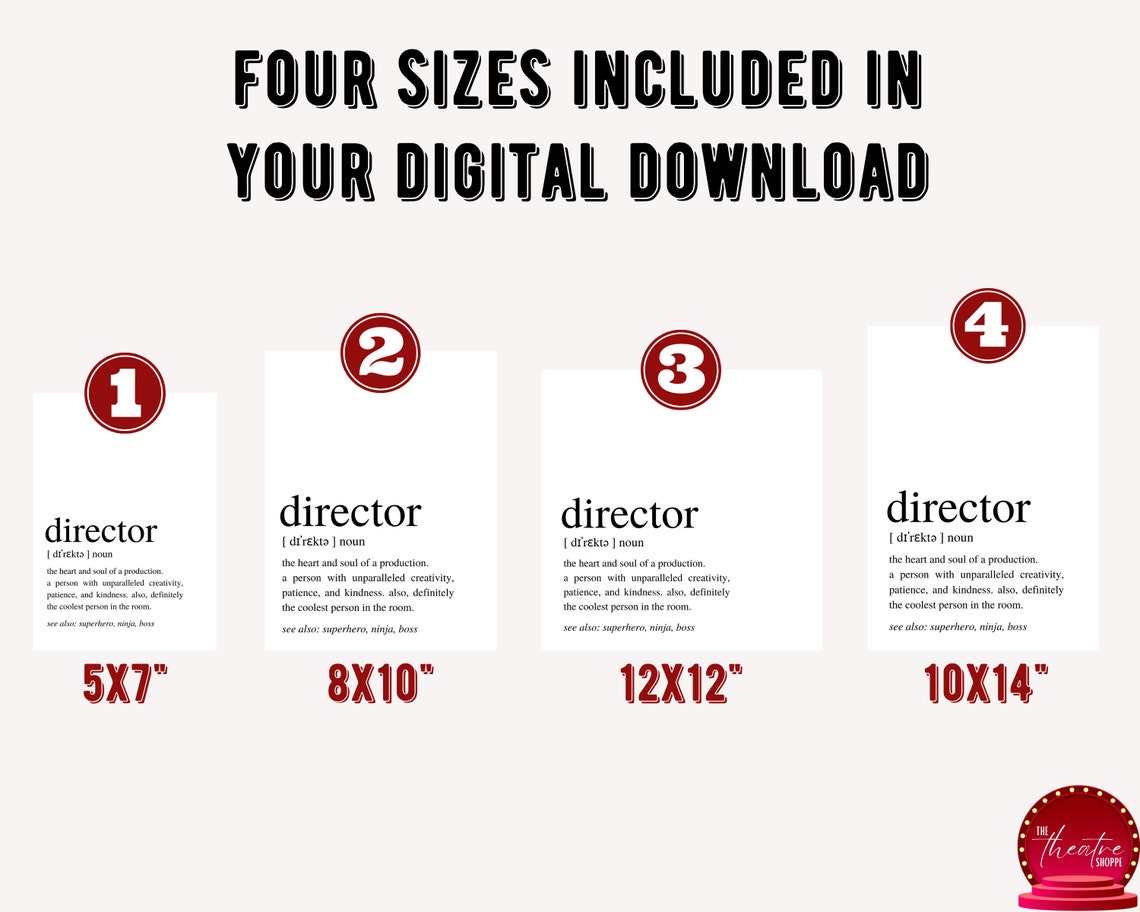 Director Definition Art Print | Printable Wall Art, Print for Director ...