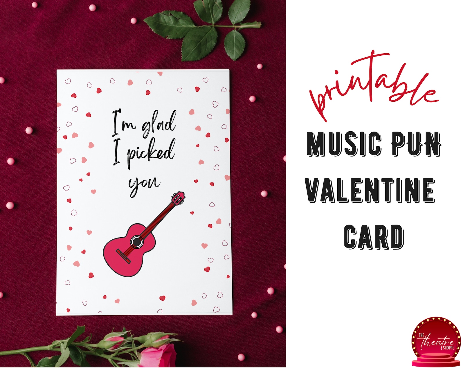 Musical Valentine's Day Card | Music Pun Card | Printable Music-themed ...