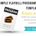 4-page Theatre Program Template: Playbill Design (canva Editable) - Etsy