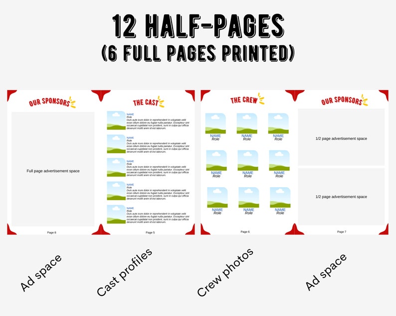 12-page Theatre Program Template: Playbill, Musical, Recital (canva ...