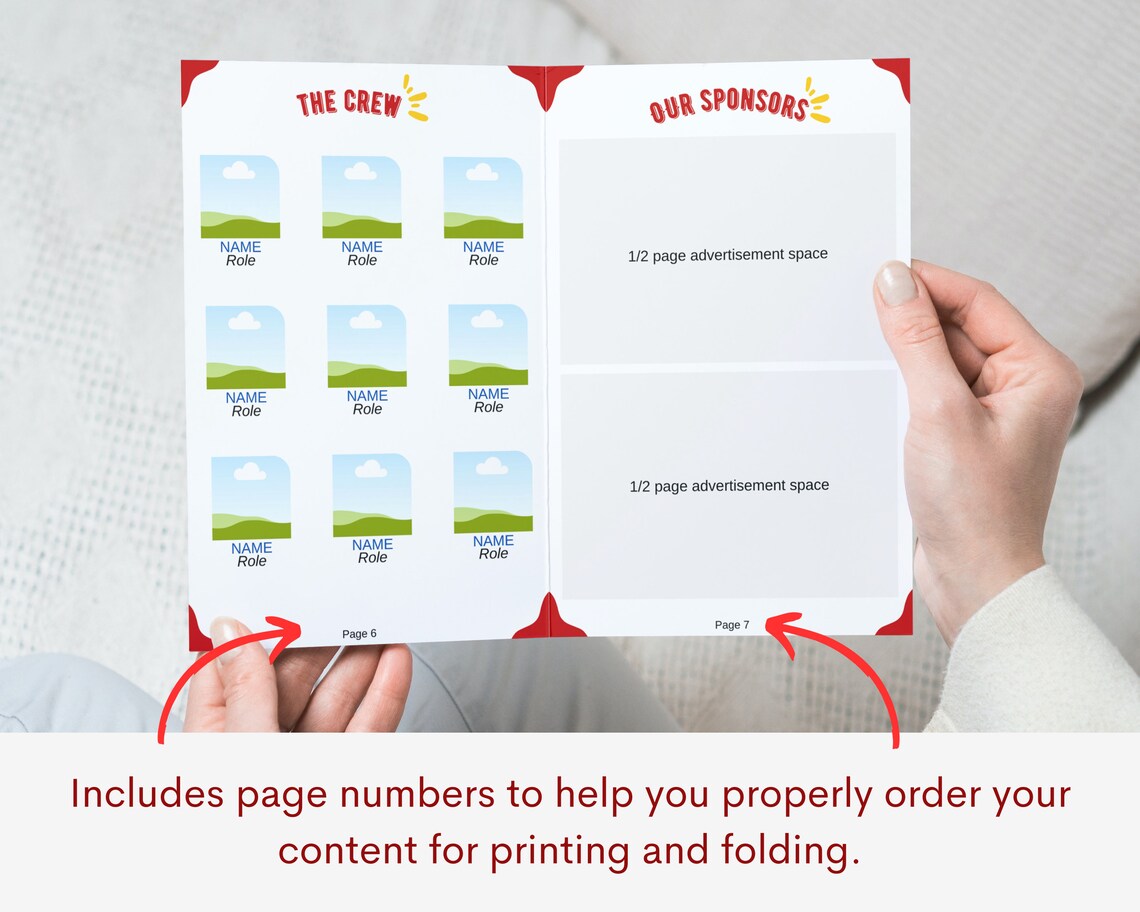 Theatre Playbill, Programme Canva Template | 12-page Printable Program ...