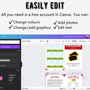12-page Theatre Program Template: Playbill, Musical, Recital (canva ...