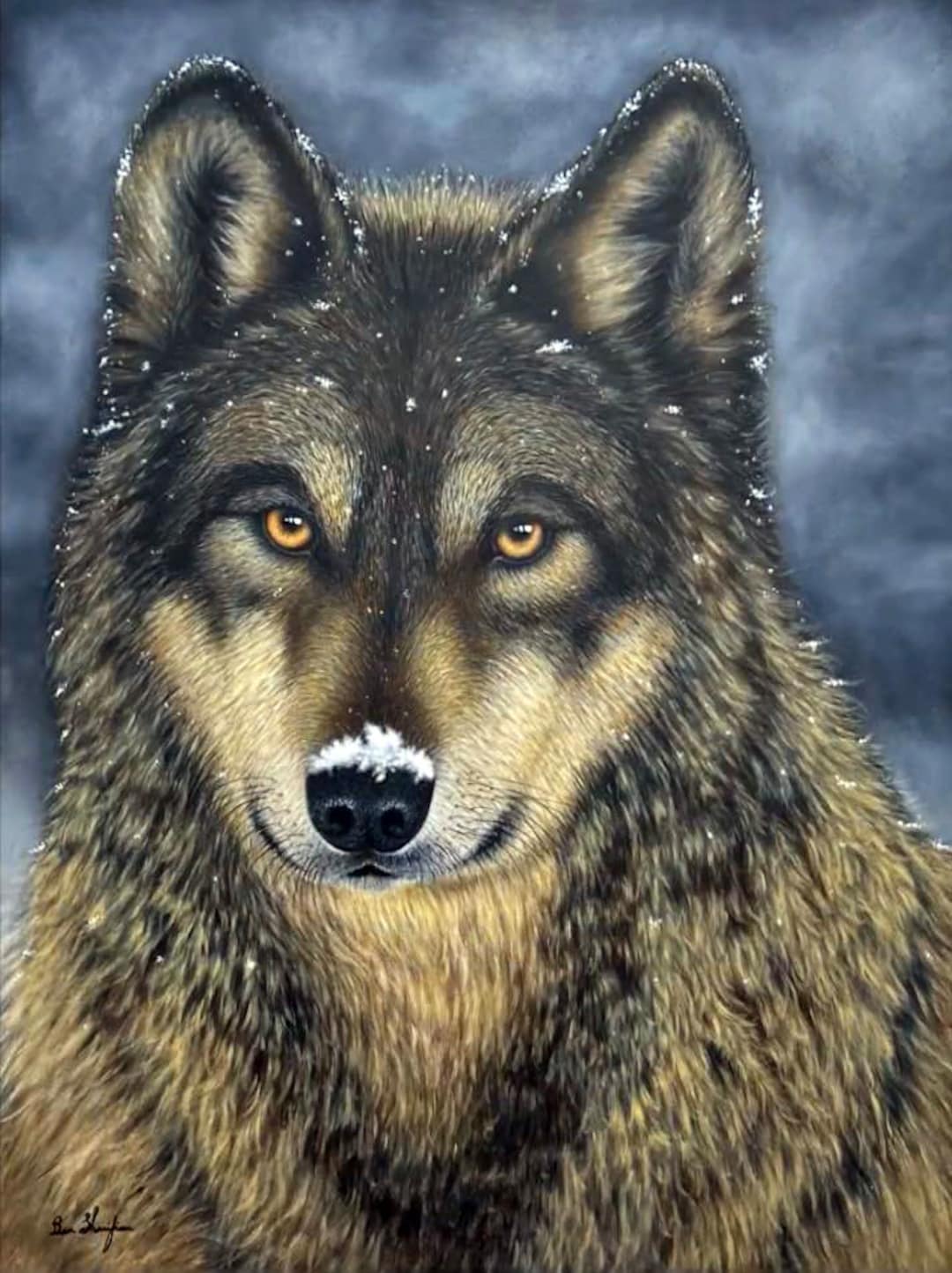 Painting a Wolf in Acrylic - Etsy