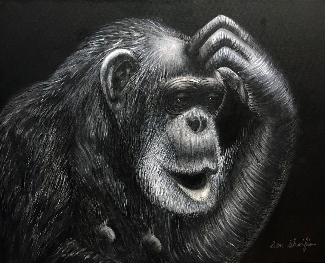 Wonder Monkey Original Made Made Acrylic Painting, Signed by Ben ...