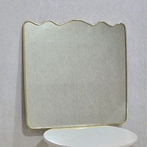Asymmetrical Wavy Rectangle Mirror Home Decor Bathroom Modern Wall ...