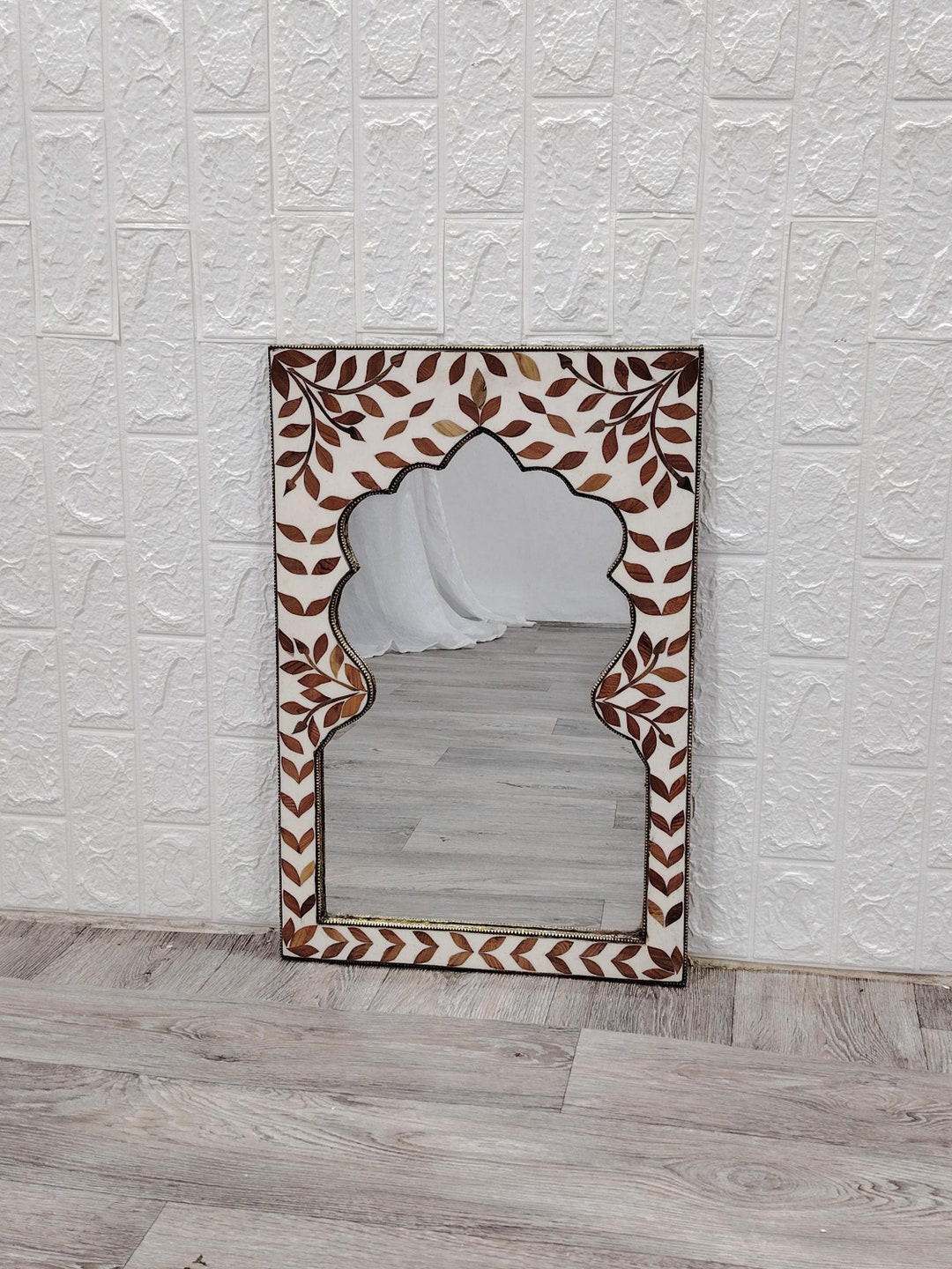 Moroccan Vintage Rectangle Bone Mirror Handmade Mirror Berber Mirror ...