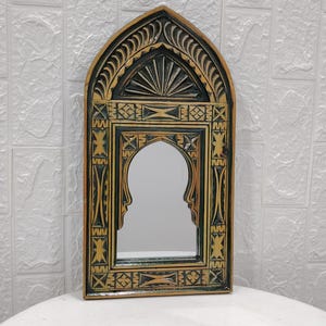 COOL Door Hand Engraved Mirror, Moroccan Carved Wood Mirror, Custom ...