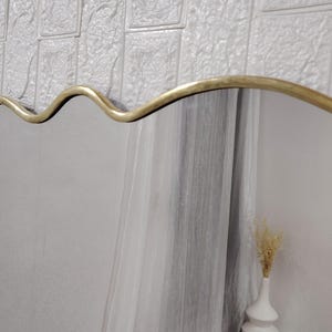 Asymmetrical Wavy Rectangle Mirror Home Decor Bathroom Modern Wall ...