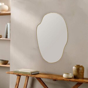 Puddle Mirror Asymmetrical Mirror, Irregular Gold Mirror - Etsy