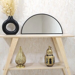 Half Circle Mirror Brass Border Handmade Wall Mirror Round Mirror Oval ...