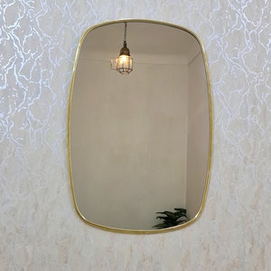Moroccan Gold Rectangular Irregular Mirror Brass Mirror Rectangle ...