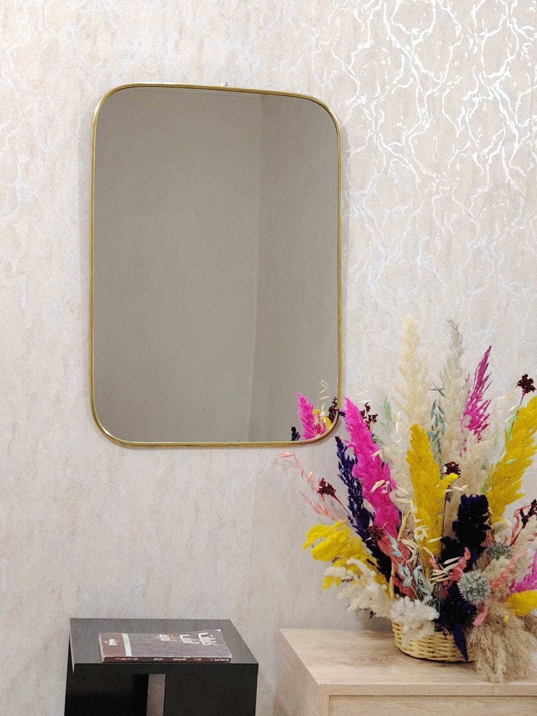 Rectangle Brass Mirror Wall Mirror Gold Mirror Rectangular Mirror for ...