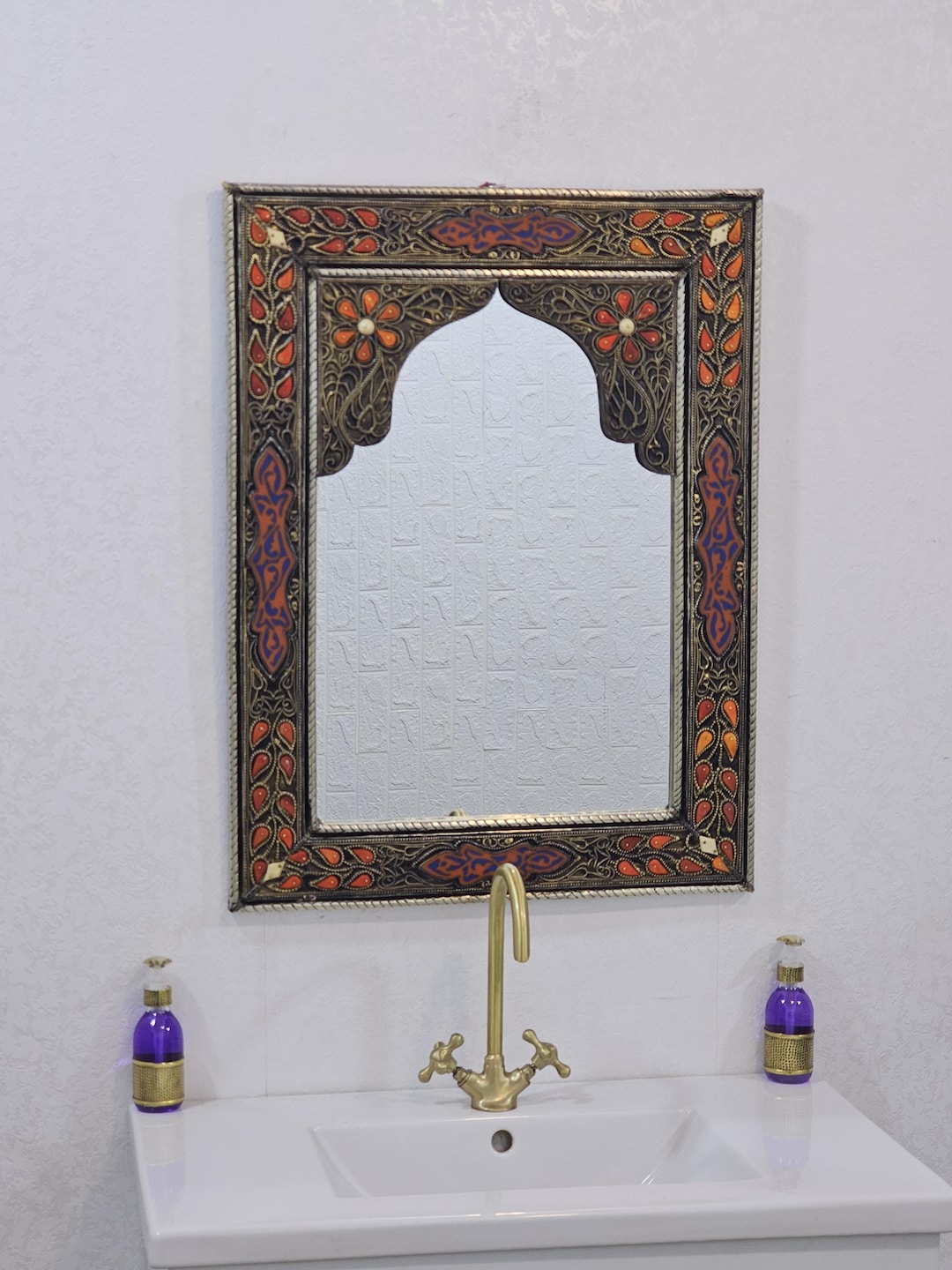 Moroccan Mirror | Large Handmade Mirror | Hand Engraved Mirror ...