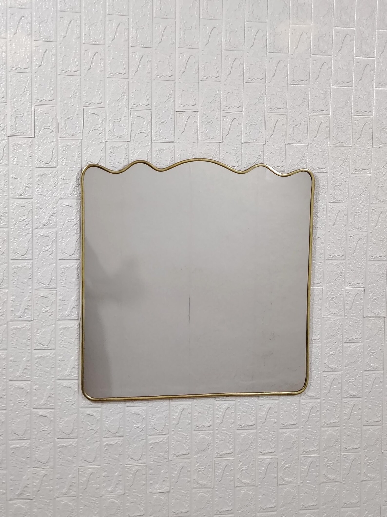 Asymmetrical Wavy Rectangle Mirror Home Decor Bathroom Modern Wall ...