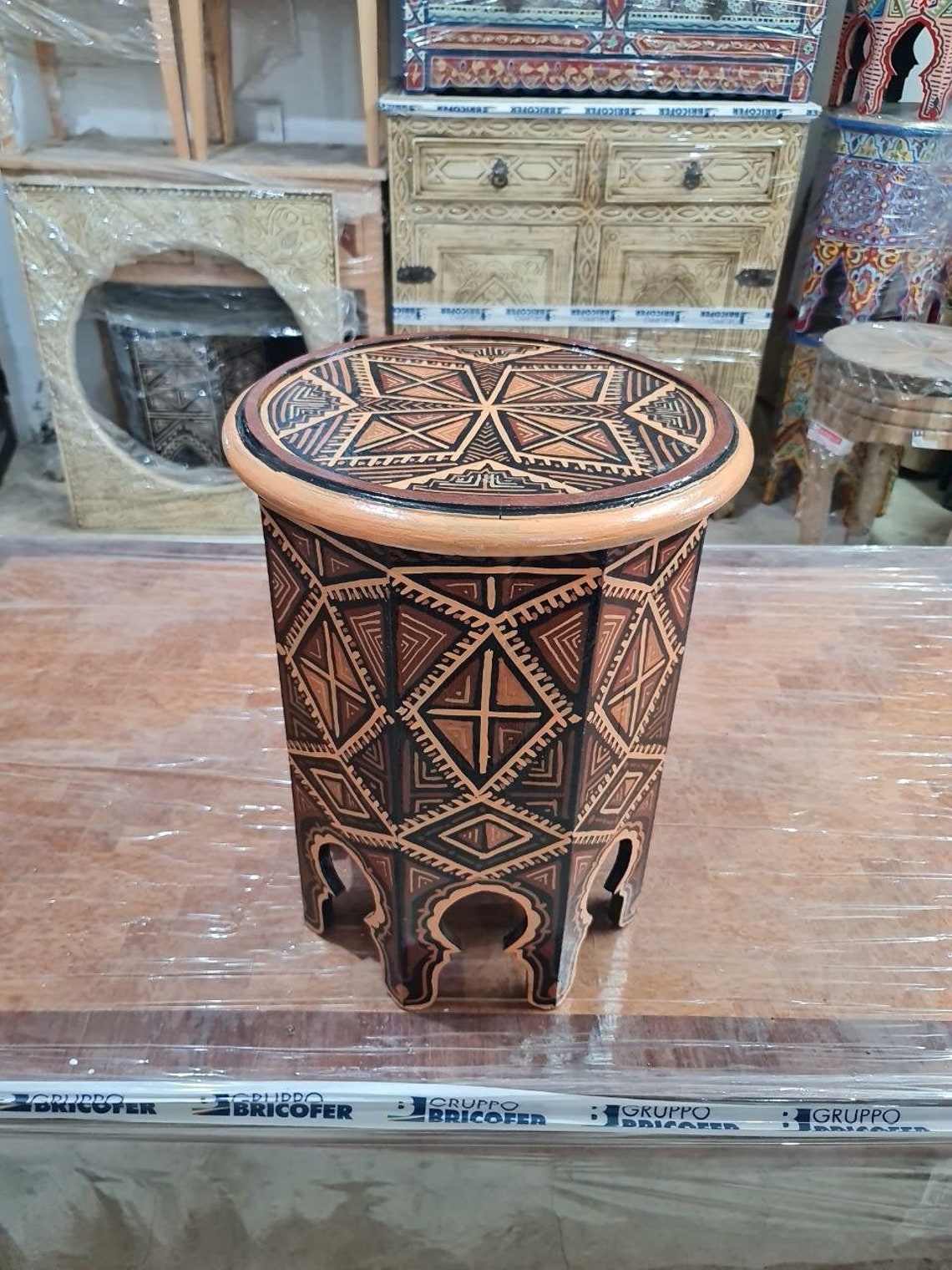 Moroccan Wood Table Moroccan Table Cofee Table Round Wood - Etsy