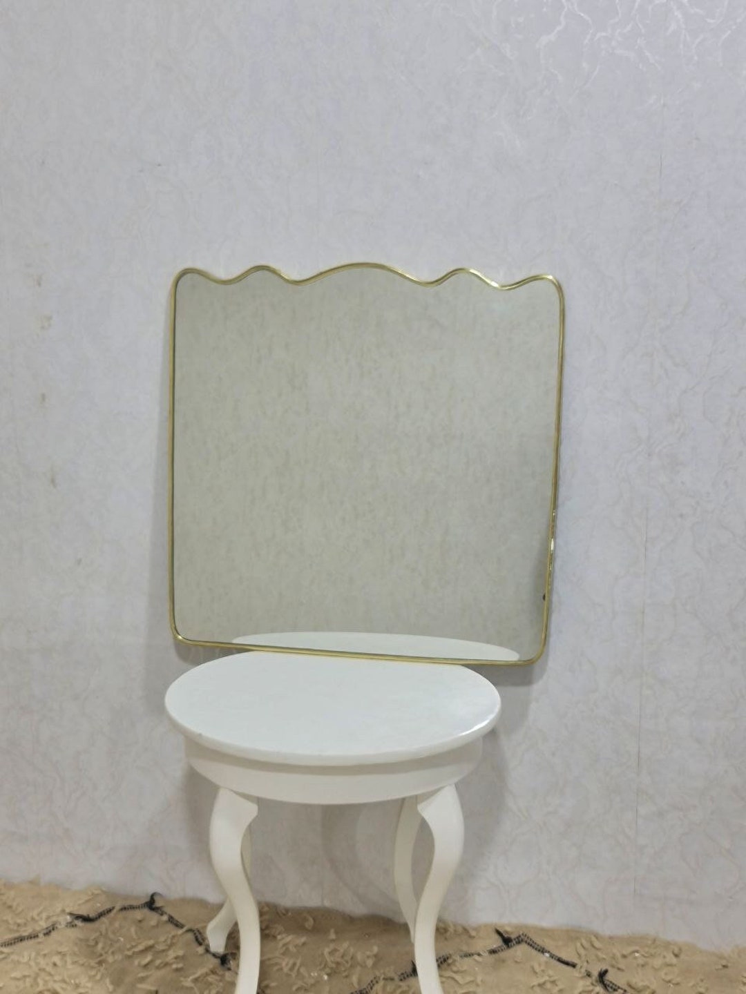 Asymmetrical Wavy Rectangle Mirror Home Decor Bathroom Modern Wall ...