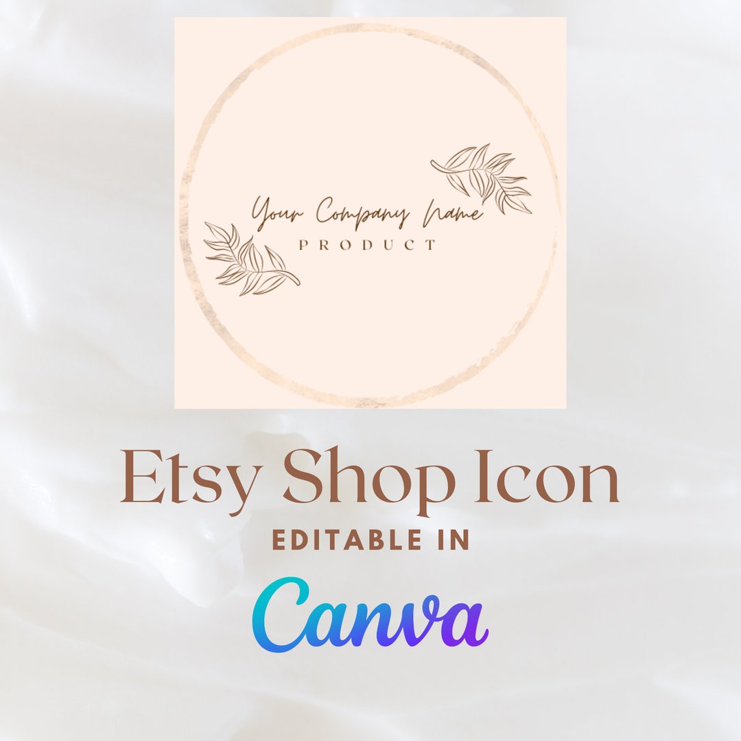 Esty Shop Icon Canva Template for Esty Seller Icon Company Logo Small ...