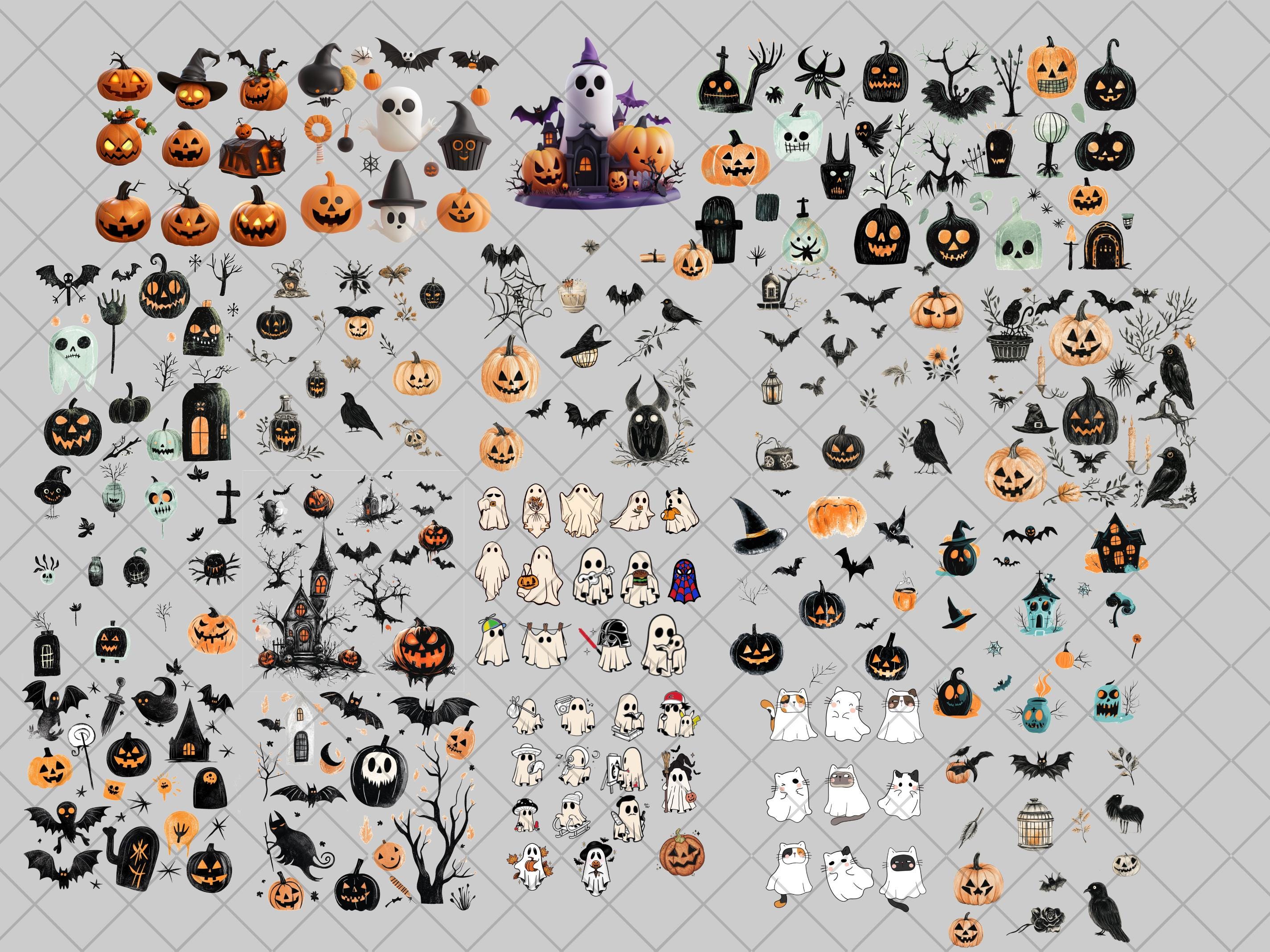 300 + Digital Sticker Pngs, Halloween, Halloween Journal Stickers, Fall ...