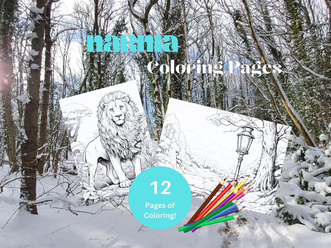 12 Narnia Coloring Page Book, Kids Adults Coloring, Instant Download ...