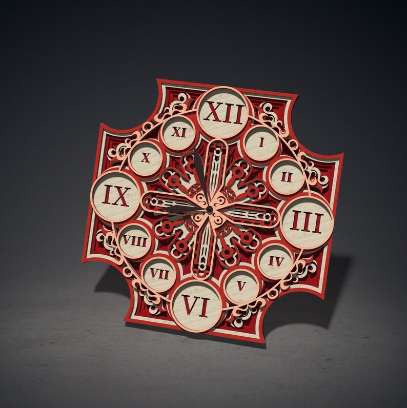 Multilayer Uhr Laser cut SVG ai dxf png jpg pdf - Etsy.de
