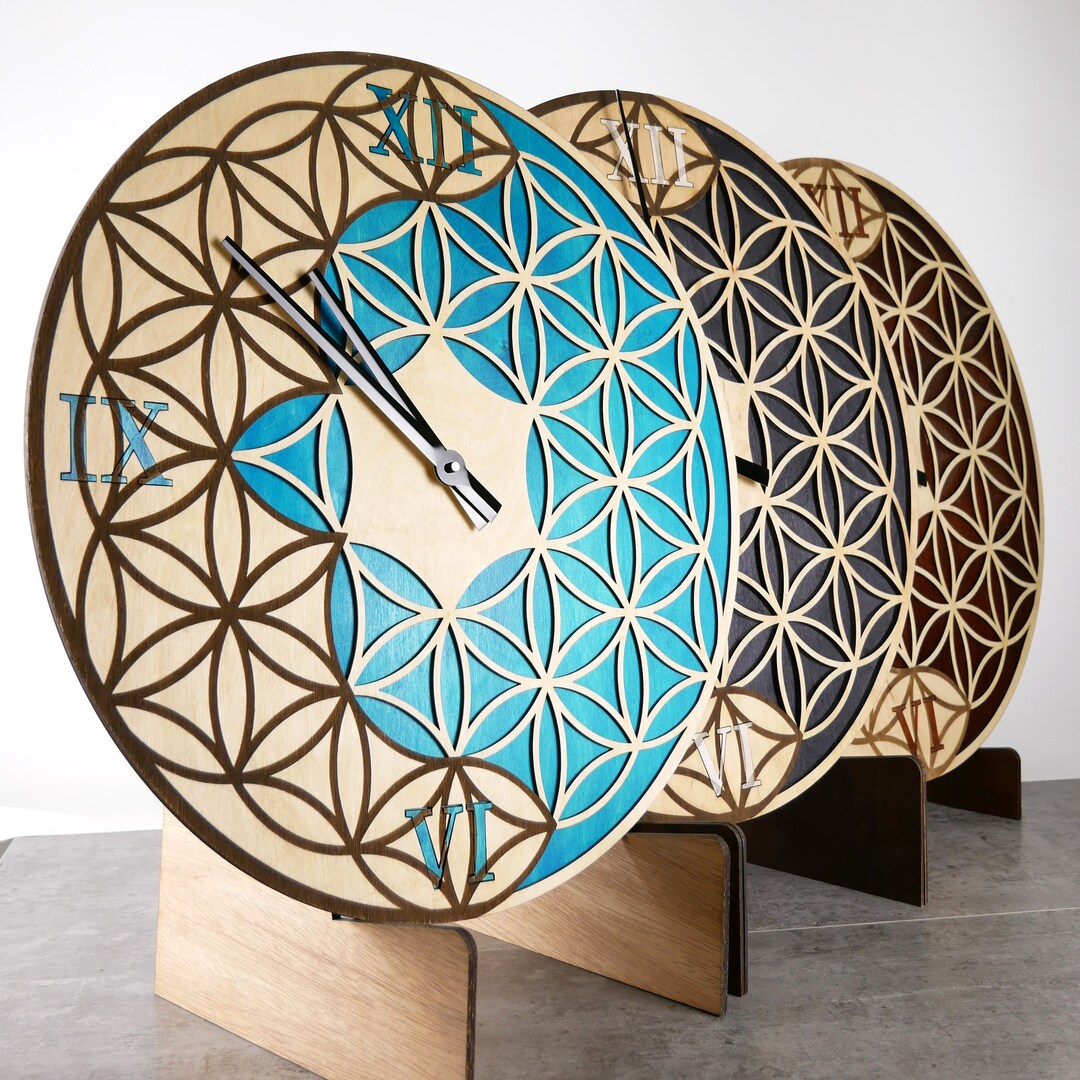 Flower of Life, Wall Clock, 50 Cm - Etsy
