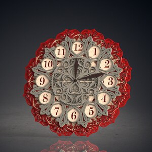 Multilayer Uhr für Laser cut, SVG, ai, dxf, png, jpg, pdf - Etsy.de