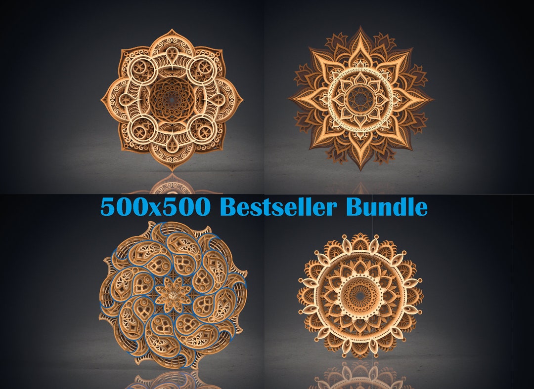 Multilayer Layer Design Bundle, Laser Cut, SVG, Ai, Dxf, Png, Jpg, Pdf ...