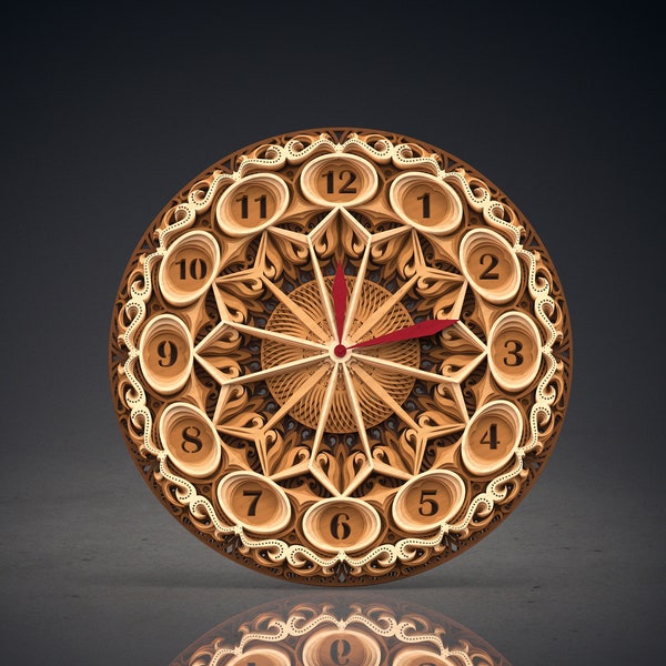 Laser Cut Clock - Etsy