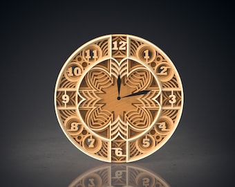 Multilayer Uhr Für Laser Cut SVG Ai Dxf Png Jpg Pdf - Etsy